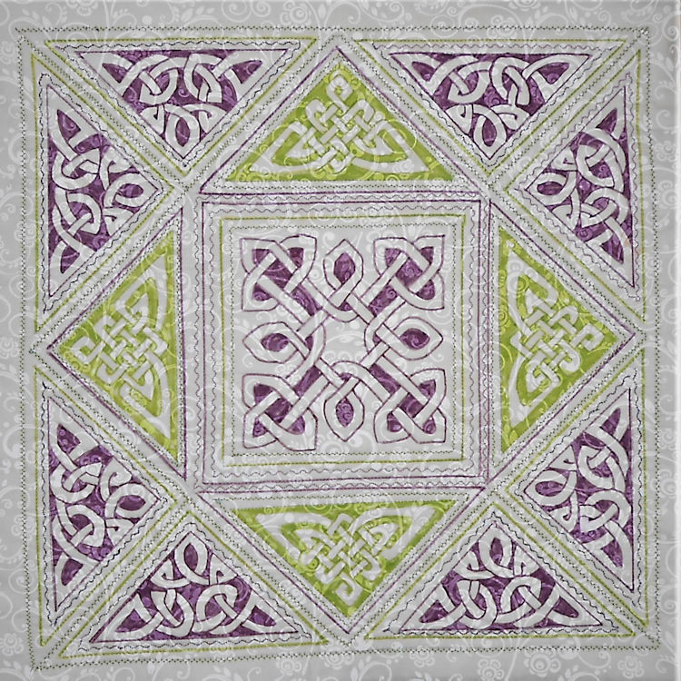 Keyhole , Quilters Treasure: Hand Painted Marbled Fabric