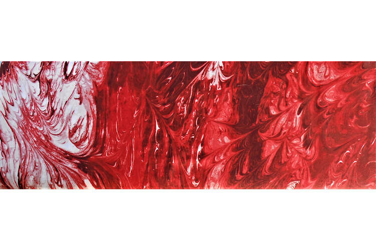 QT Marbled Waves Orange Chasing Red , Quilters Treasure: Hand Painted ...